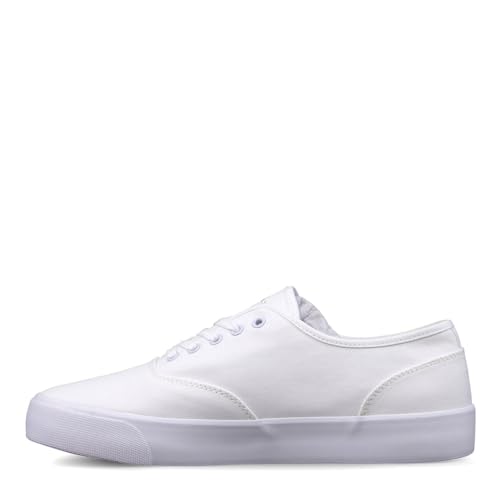 Lugz | Lear Classic Casual Sneakers for Men | Lace Up Mens Canvas Shoes | Everyday Men Footwear, White, 9.5 M US