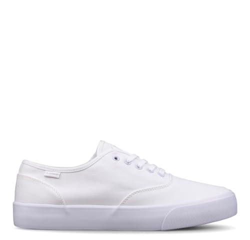 Lugz | Lear Classic Casual Sneakers for Men | Lace Up Mens Canvas Shoes | Everyday Men Footwear, White, 9.5 M US