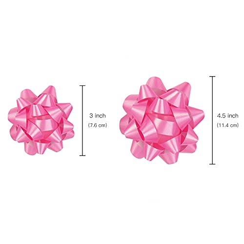 WRAPAHOLIC Pink Gift Bow Assortment (12 Bows) for Birthday, Wedding, Christmas, Baby Shower, Bridal Showers
