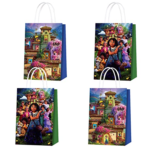 16 Packs of Magic House Paper Bag Theme Party Gift Bag Birthday Gift Bag Snack Candy Bag Childrens Party Supplies