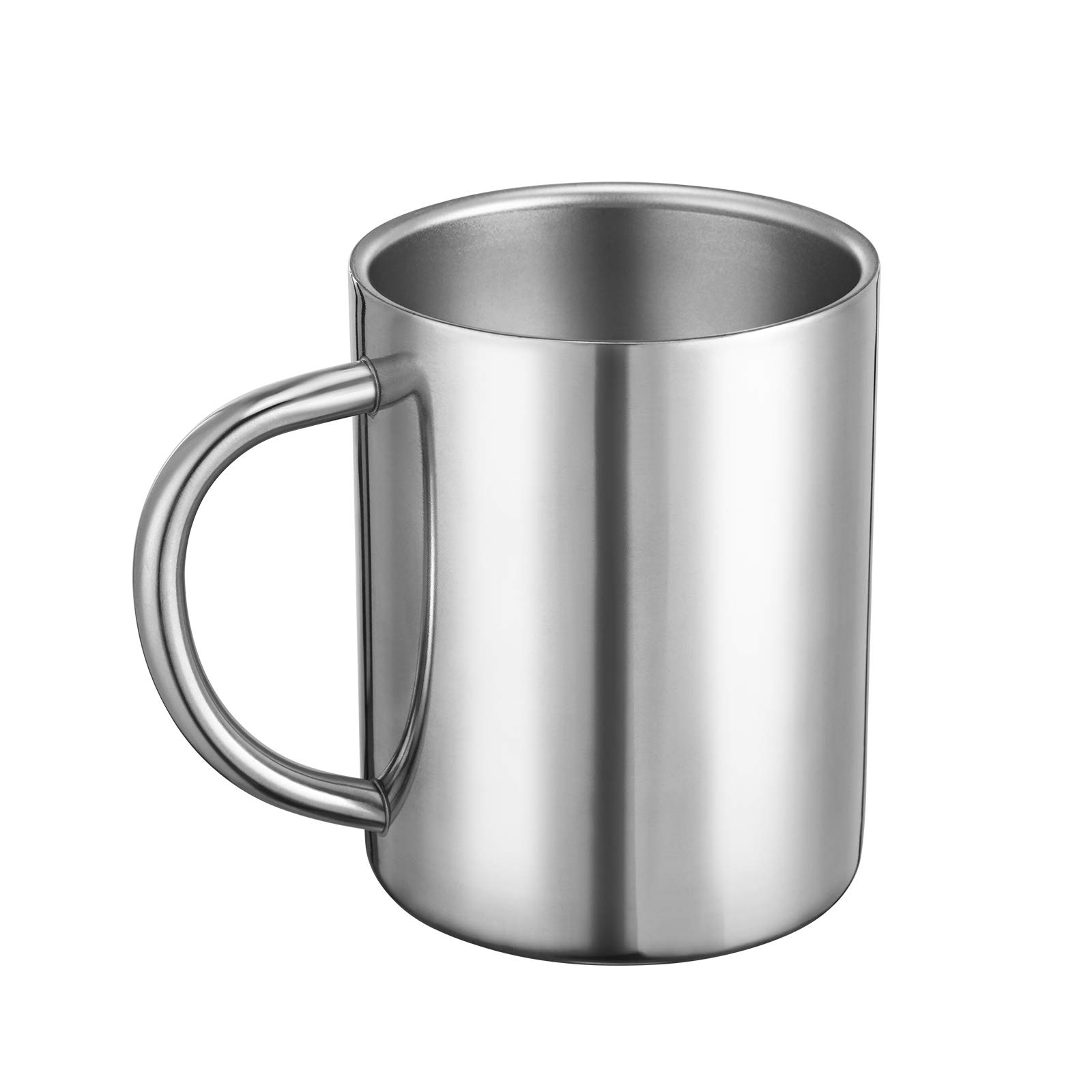 Bidponds 9.5oz / 280ml Double Walled Coffee Mug, Stainless Steel Tea Cups, Travel Camping Mugs