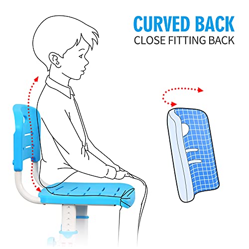 UNICOO Adjustable Kids Desk & Chair Set with LED Lamp, Premium Quality, Crank Height Adjustable Study Desk, Tilt Desktop, Spacious Storage Drawer, New Anti-tip Designed Bookstand & Safe Chair