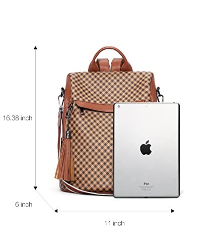 Telena Backpack Purse for Women, PU Leather Anti Theft Travel Purse Shoulder Bags with Tassel
