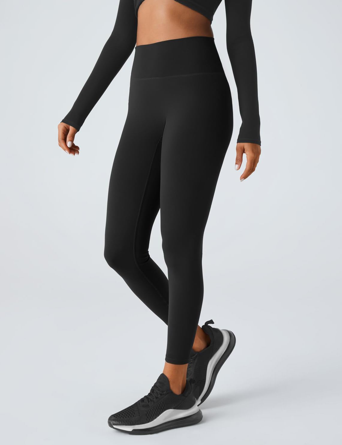 3 Pack High Waisted Leggings for Women No See Through Yoga Pants Tummy Control Leggings for Workout Running Buttery Soft (Black/Black/Black, S/M)
