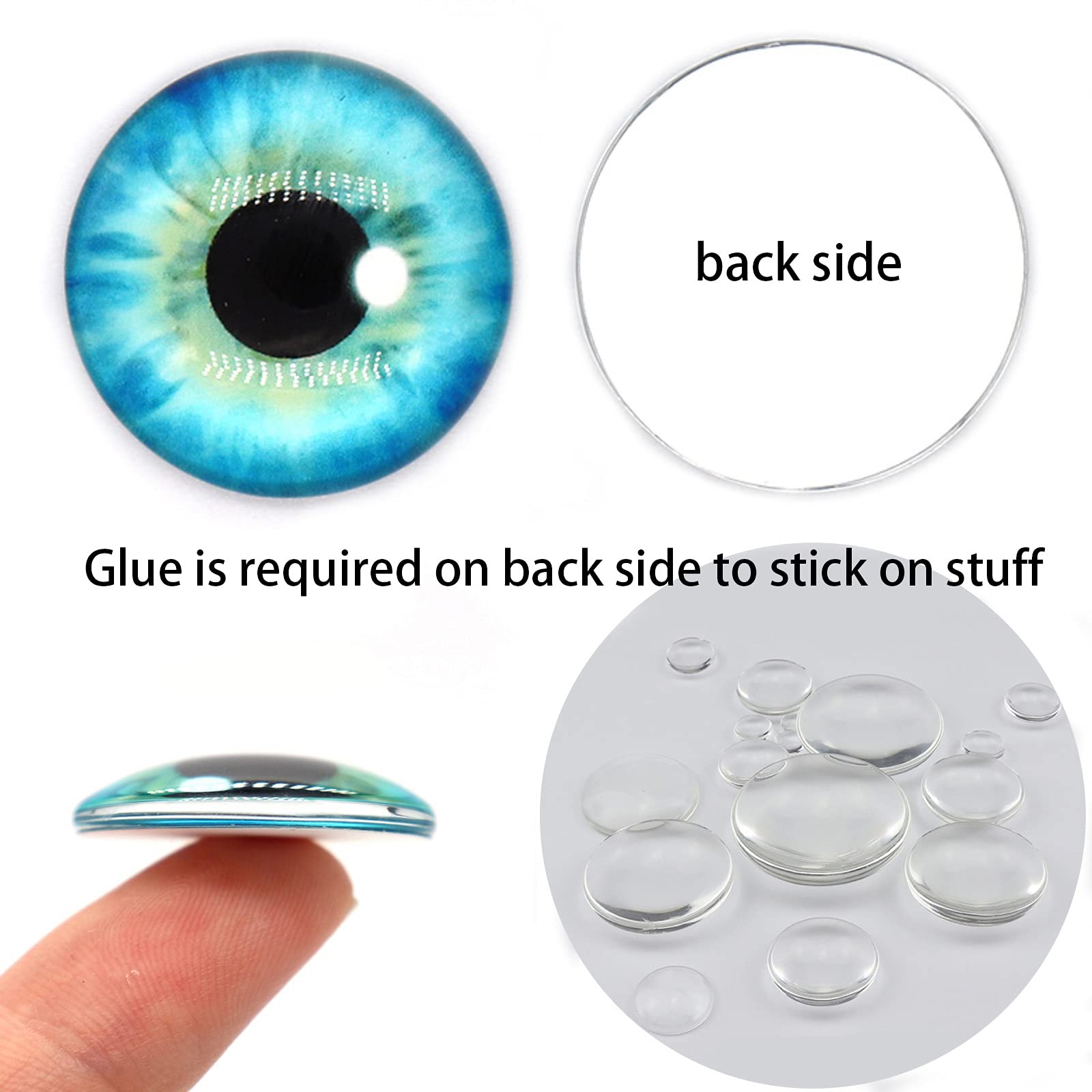 UND 100Pcs Googly Wiggle Eyes for DIY Self Adhesive Craft Sticker Wiggle Eyes for Children School Classroom Arts & Crafts Models 10mm