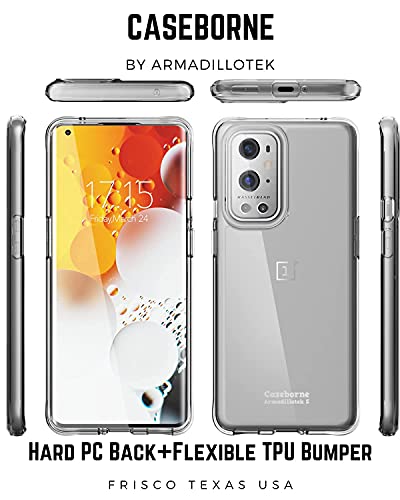 ArmadilloTek CaseBorne S Compatible with OnePlus 9 Pro Hybrid Clear Case (2021 Release) - Clear
