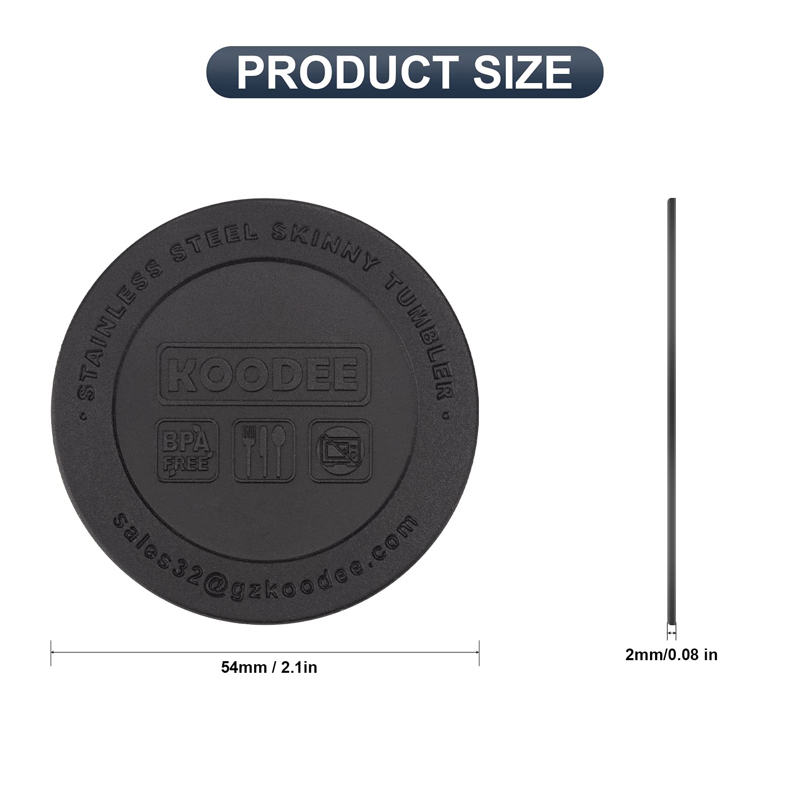 koodee Silicone Bottom for Tumblers, Protective Cup Mat Non-Slip Rubber Bottom for 20 oz Skinny Tumbler