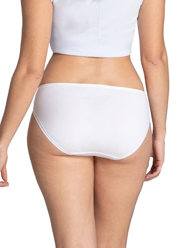 Fruit of the Loom Women's High Performance Cotton Bikini Underwear, Plus Sizes, 6-Pack, Colors Vary - Size 9