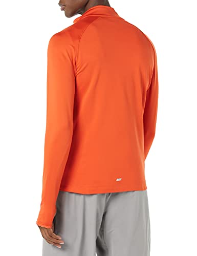 Amazon Essentials Men's Slim Fit Performance Stretch Quilted Active Jacket, Orange, X-Large