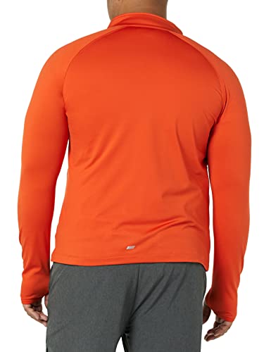Amazon Essentials Men's Slim Fit Performance Stretch Quilted Active Jacket, Orange, X-Large