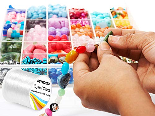 Paxcoo 0.8mm Elastic String, Stretchy Bracelet String Crystal String Bead Cord for Bracelet, Beading and Jewelry Making (120m)