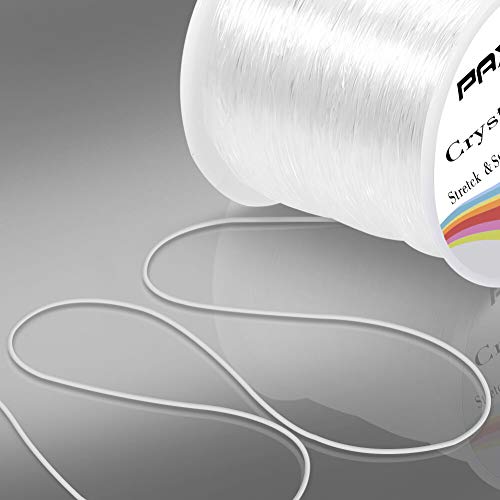Paxcoo 0.8mm Elastic String, Stretchy Bracelet String Crystal String Bead Cord for Bracelet, Beading and Jewelry Making (120m)