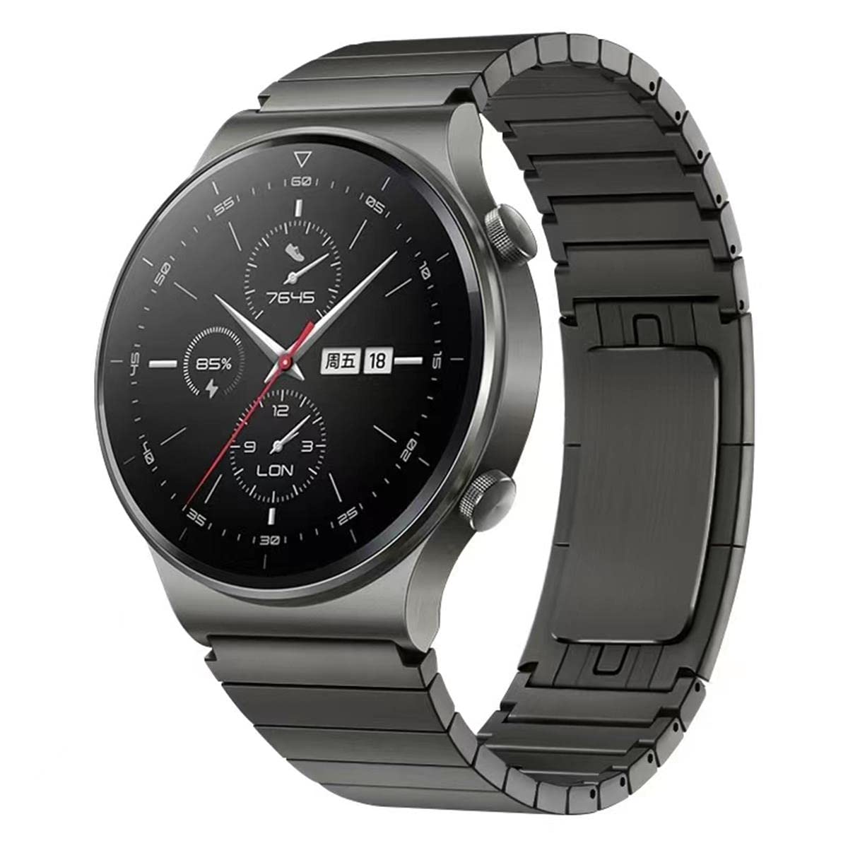 VeveXiao Strap Compatible with Huawei Watch GT5 46mm/GT4 46mm/GT 3 46mm/GT 2 Pro/Watch 4 Pro/GT 4 46mm, 22mm Stainless Steel Replacement Strap Compatible with Samsung Galaxy Watch 3 45mm Metal Band