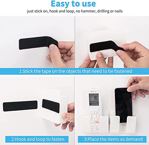 Art3d 16 Sets Hook and Loop Tape Sticky Back,1 in.x 4 in. Double-Sided Command Adhesive Strip Heavy Duty