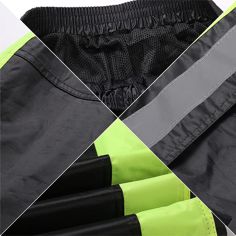 Scoyco® Motorcycle Rain Gear Jacket Coat with Pants for Man Waterproof Comfortable fit Cycling Bike (Green, L)