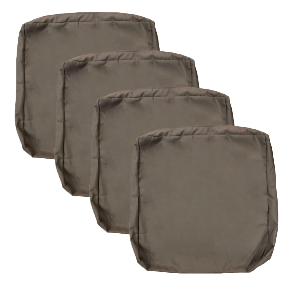 FLYMEI Patio Cushion Covers 25x27x5 Waterproof Outdoor Cushion Cover Replacement 4Packs Outdoor Seat Cushion Slipcover for Rattan Chair Sofa, Taupe