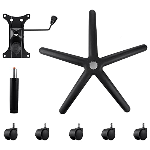 SHZOND 320 Pounds Replacement Office Chair Base 28 Inch Swivel Chair Base with Casters Heavy Duty Black