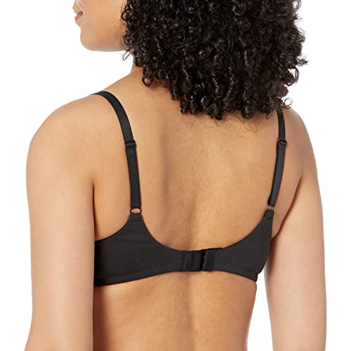 Amazon Essentials T-Shirt Bras for Women, Comfortable Underwire, Pack of 2, Black/Grey Heather, 32B