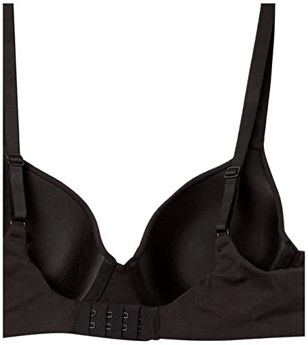 Amazon Essentials T-Shirt Bras for Women, Comfortable Underwire, Pack of 2, Black/Grey Heather, 32B