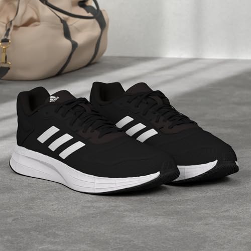 adidas Men's Duramo Sl 2.0 Running Shoe, Black/White/Black, 10
