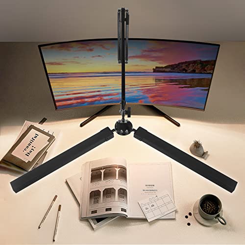 EOOKU LED Desk Lamp, Extended Swing Arm Desk Lamps for Home Office, 24W Architect LED Table Lamp, 14.2'' Adjustable Gooseneck Arms, Eye-Caring Black Desk Lamp