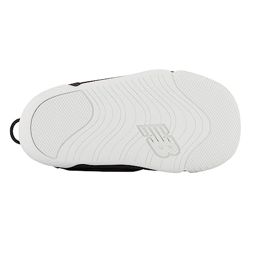 New Balance Kid's New-b V1 Hook and Loop Sneaker, Black/White, 9 Wide Toddler