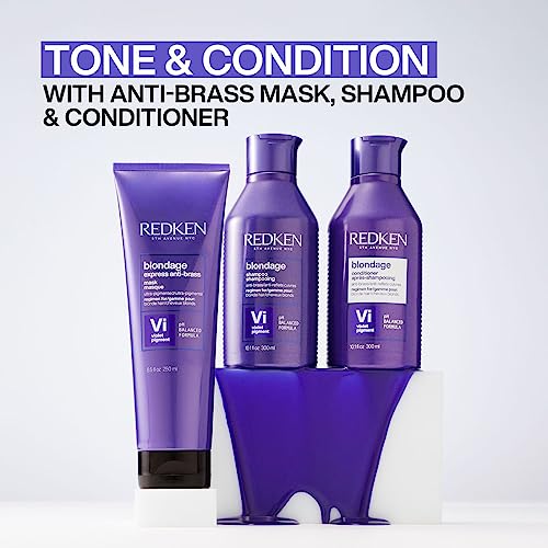 REDKEN Extend Blondage Color Depositing Purple Shampoo and Conditioner |Toner For Blonde Hair | Neutralizes Brass & Moisturizes Hair | With Pure Violet Pigments