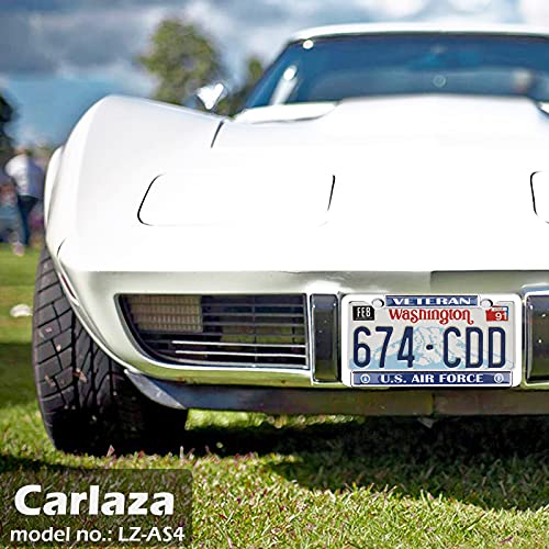 US Air Force Veteran License Plate Frames - Chrome Stainless Steel Car Tag Frame License Plate Holder (2PCS)
