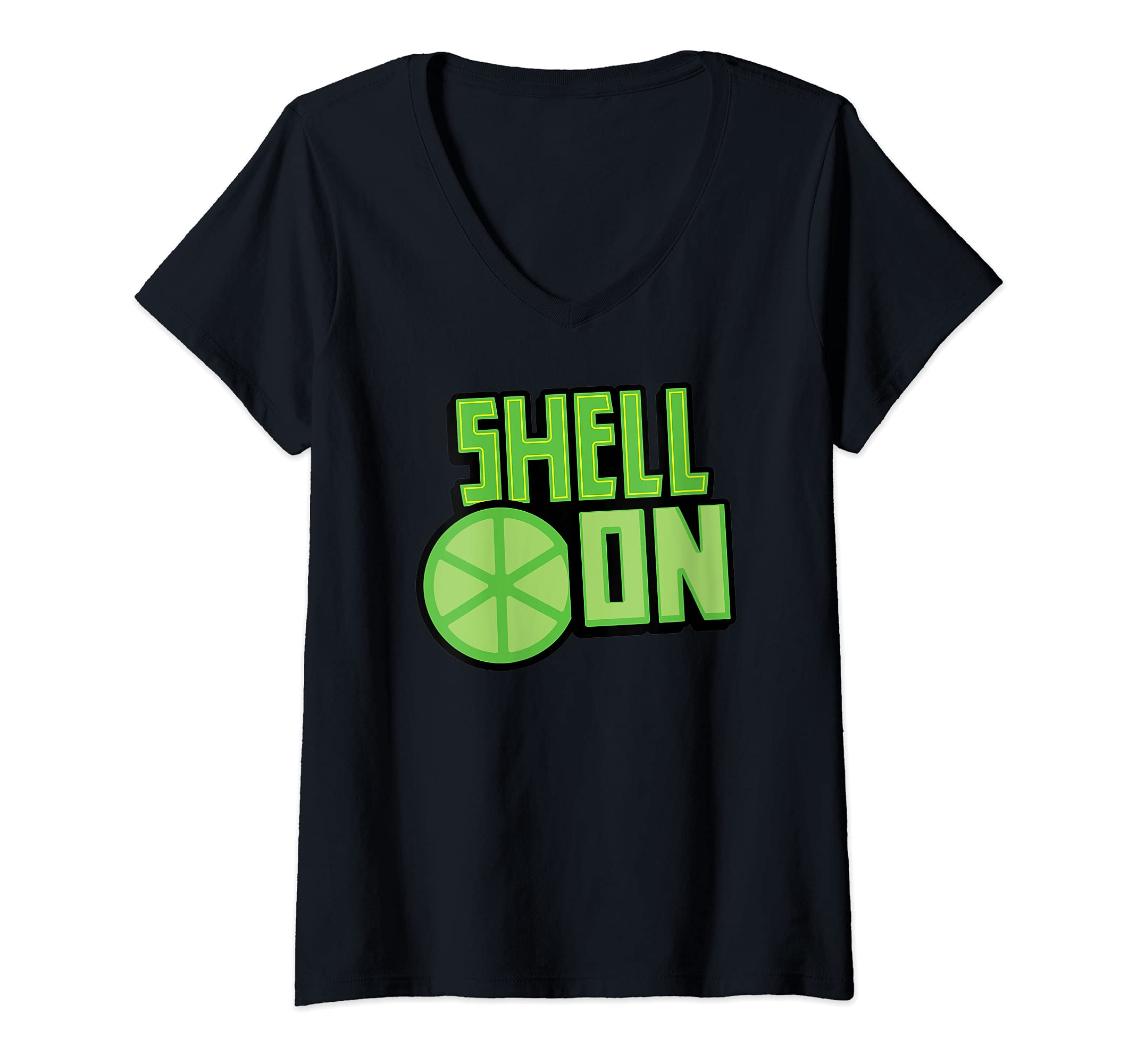 Womens Miraculous Collection Carapace Shell On V-Neck T-Shirt