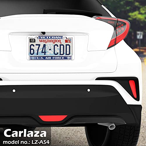 US Air Force Veteran License Plate Frames - Chrome Stainless Steel Car Tag Frame License Plate Holder (2PCS)