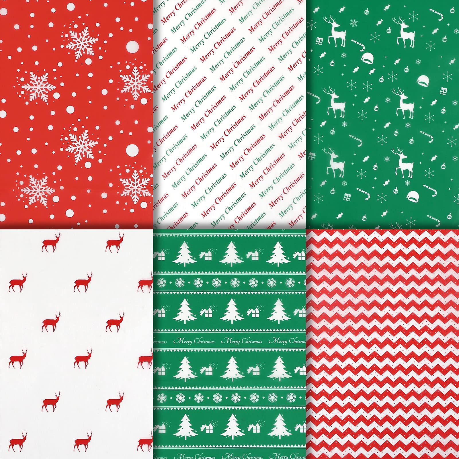 Naler Christmas Tissue Paper Bulk Pack Xmas Holiday Premium Decorative Gift Wrapping Tissue Paper for Christmas Gift Wrapping Birthday Festival Party Decoration, 20 X 20 Inch, 60 Sheets