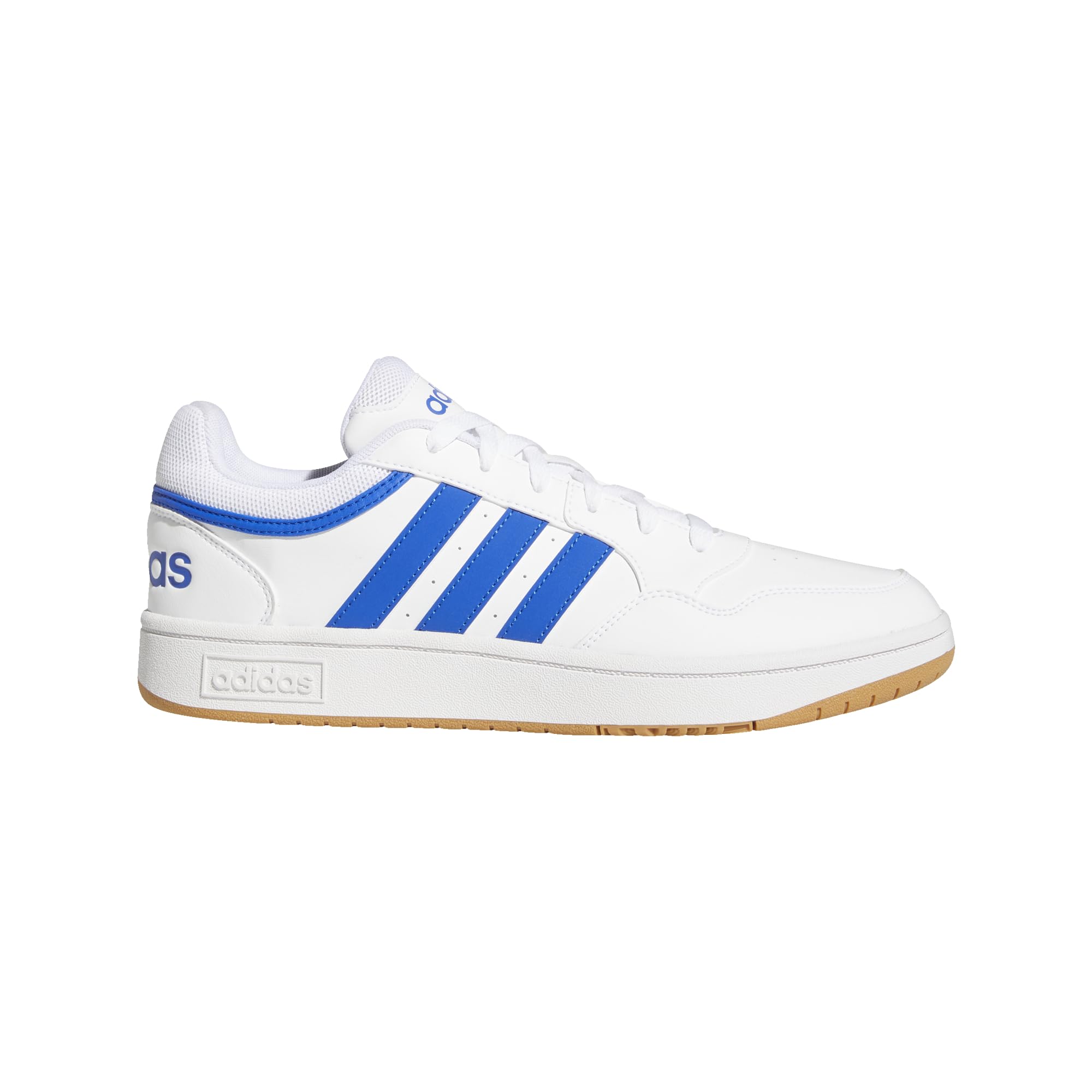 adidas Men's Hoops 3.0 Basketball Shoe, White/Team Royal Blue/Gum, 9.5