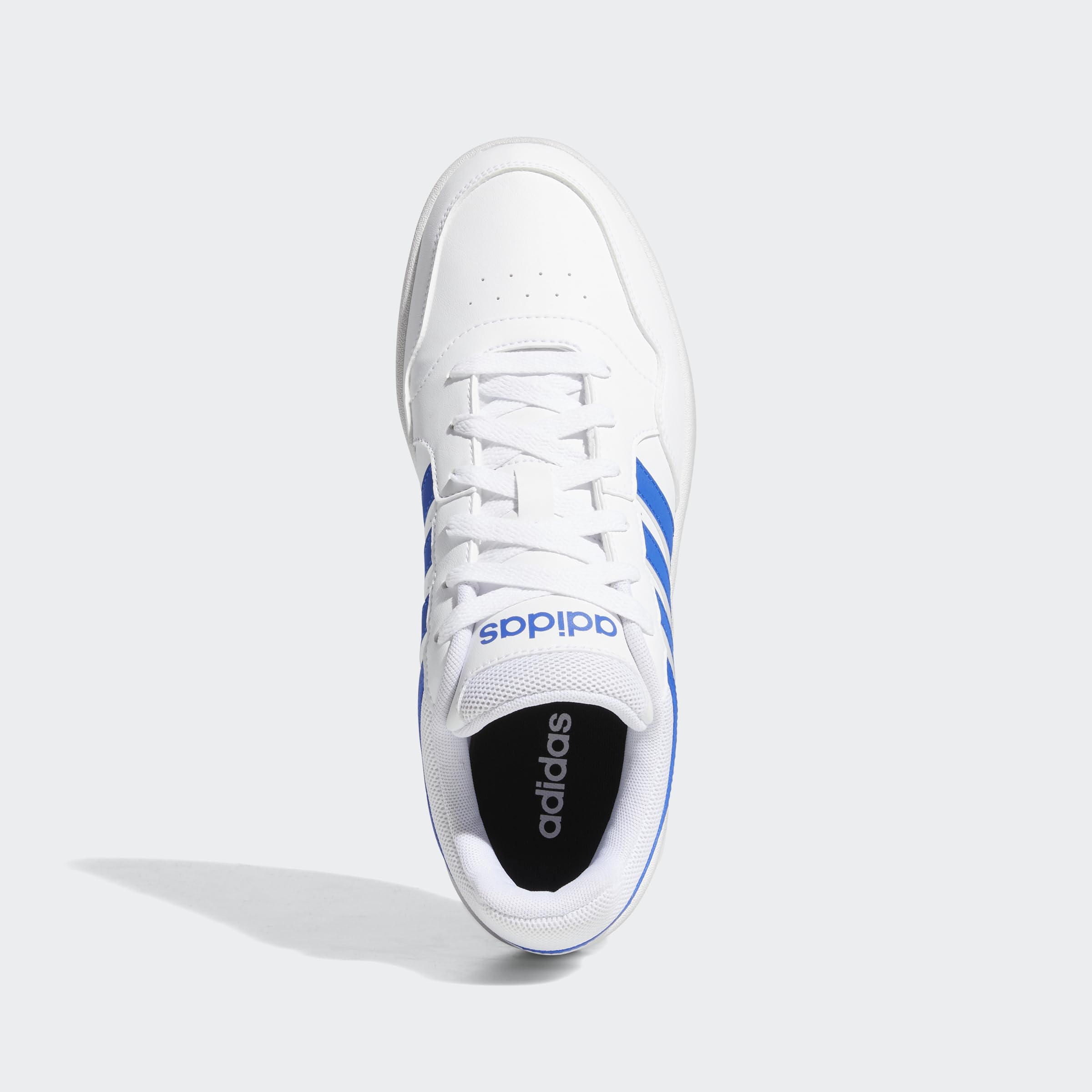 adidas Men's Hoops 3.0 Basketball Shoe, White/Team Royal Blue/Gum, 9.5