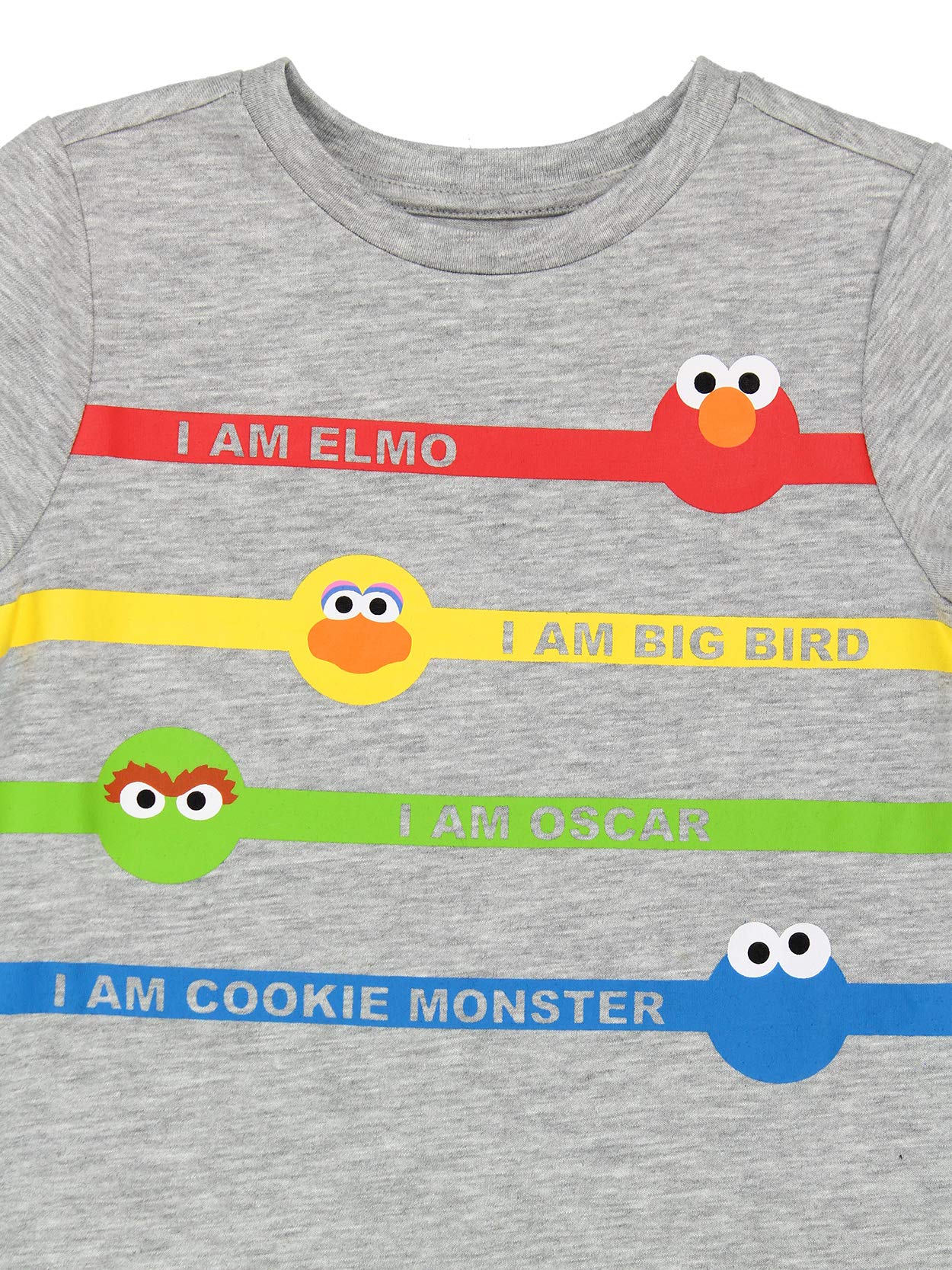 Isaac Mizrahi Loves Sesame Street Gang Elmo Toddler Baby Short Sleeve Tee (24 Months, Gray)