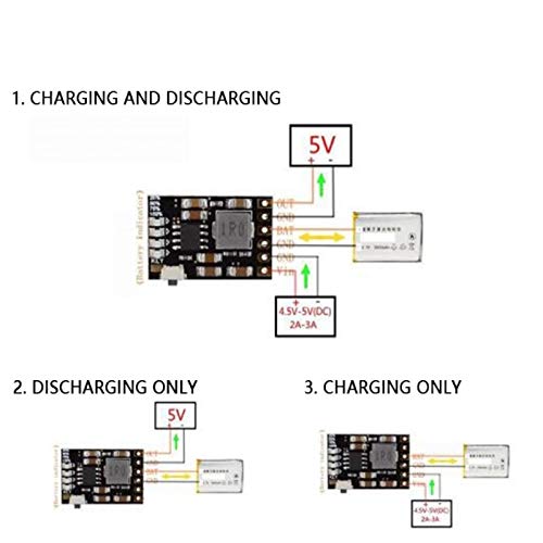 Charger Discharge Module 2A 5V Lithium Battery Charger Module Liion Battery Charger Module for 3.7V Liion Battery