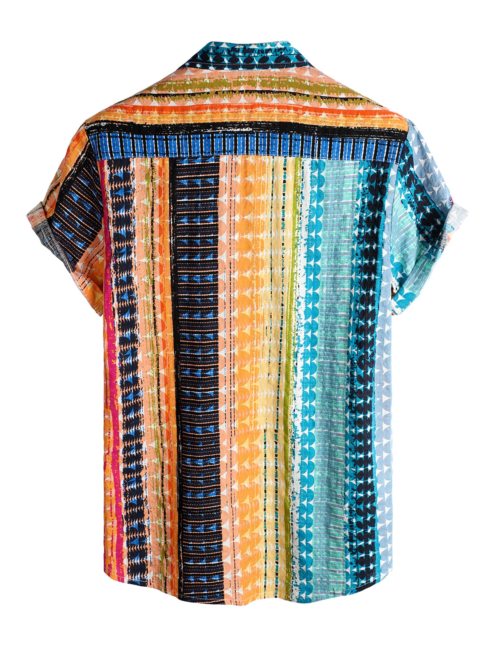 VATPAVE Mens Casual Hawaiian Floral Shirts Short Sleeve Button Down Tropical Shirts Beach Summer Shirts Large Multicolor