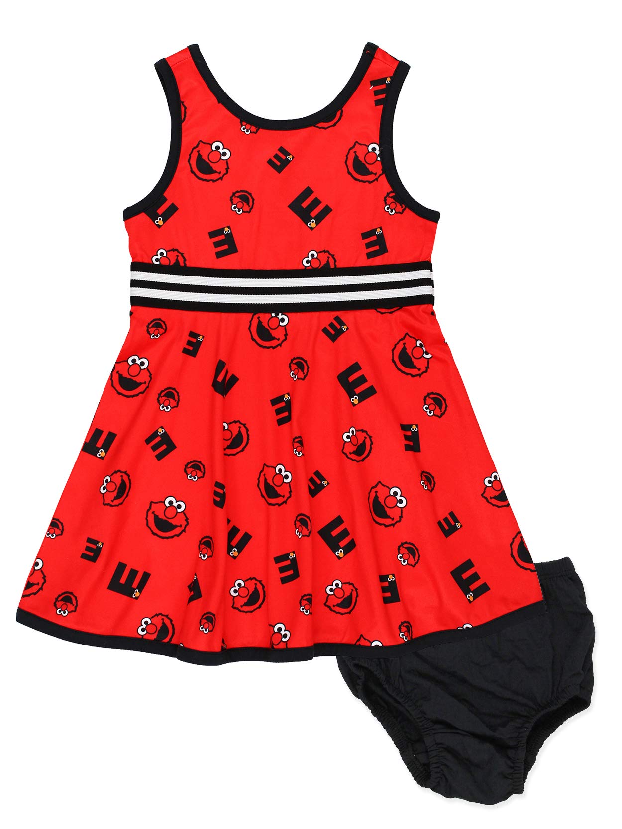 Isaac Mizrahi Loves Sesame Street Elmo Baby Toddler Fit and Flare Soft Dress (24 Months, Baby Red)