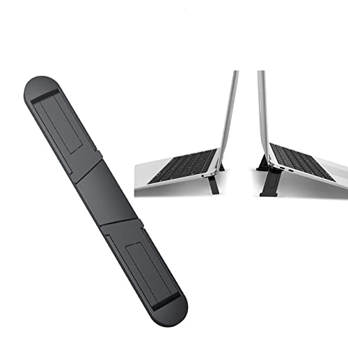 KVIFIVK Portable Laptop Stand Foldable Adjustable Height Ergonomic Design Lightweight Laptop Suitable for Home. Office etc. Self-Adhesive (Black)