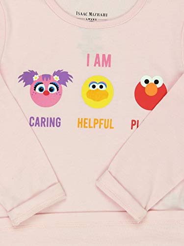 Isaac Mizrahi Loves Sesame Street Elmo Toddler Baby Long Sleeve T-Shirt Tee (4T, Light Pink)