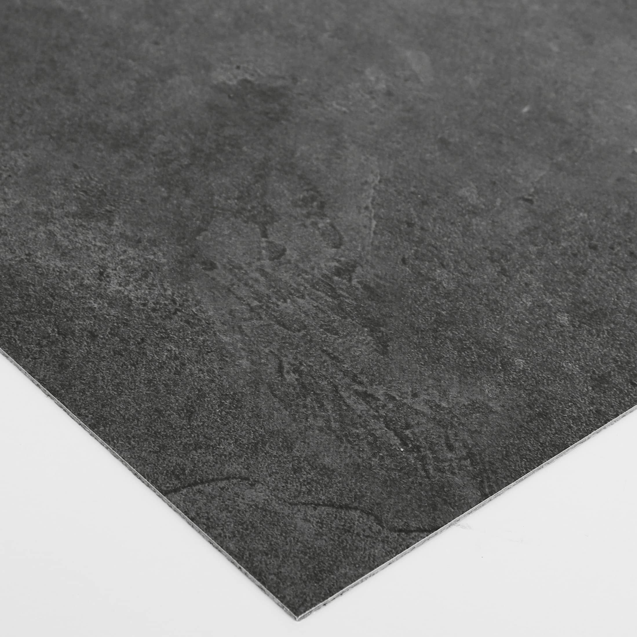 Livelynine Charcoal Peel and Stick Floor Tile Bathroom Flooring Grey Vinyl Flooring Waterproof Laminate Flooring Peel and Stick on Floor Tiles for Kitchen Basement Sticky Covering 12X12 in 4 Sheets