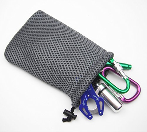 ALL in ONE 6pcs Grey Nylon Mesh Drawstring Bag Pouches for Mini Stuff Cellphone Mp3 10x15cm (4x6 Inch)