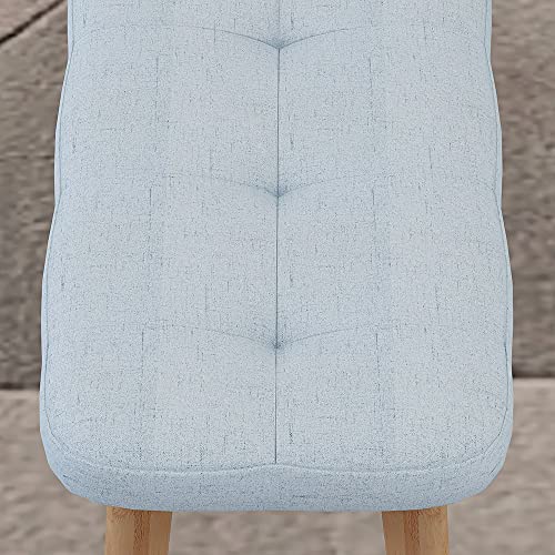 WoodShine Home Wood & Upholstered Bench for Kitchen, Dining Room, Living Room, Entryway, (Natural, 39.4inches)
