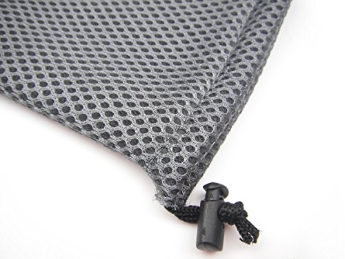 ALL in ONE 6pcs Grey Nylon Mesh Drawstring Bag Pouches for Mini Stuff Cellphone Mp3 10x15cm (4x6 Inch)