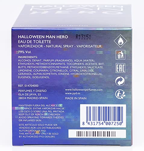 Jesus del Pozo J. Del Pozo Halloween Man Hero EDT Spray Men 4.2 oz
