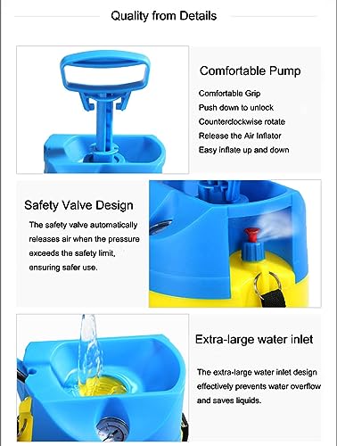 MOOCHI 1.3 Gallon Portable Lawn and Garden Pump Pressure Sprayer with Pressue Gauge Meter and Pressure Relief Valve, Safe Comfortable Usage