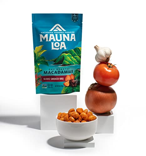Mauna Loa Premium Roasted Macadamia Nuts, Kiawe Smoked BBQ Flavor,7 Oz Bag