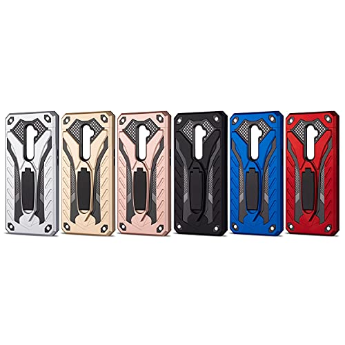 Grandcaser Case for Reno 2 Z Ultra-Thin Double Layer 2in1 Hard PC Soft TPU Shockproof Drop-Proof with Bracket Protective Cover for Oppo Reno 2 Z/F 6.53" -Blue