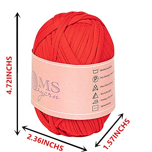 T Shirt Yarn, Tshirt Crochet Yarn for Crocheting Bag/Craft Project/Home Decor, 3.3oz/100g, 30yds/27m with Polyester Spandex Blend Stretch Fabric (Royal Blue)