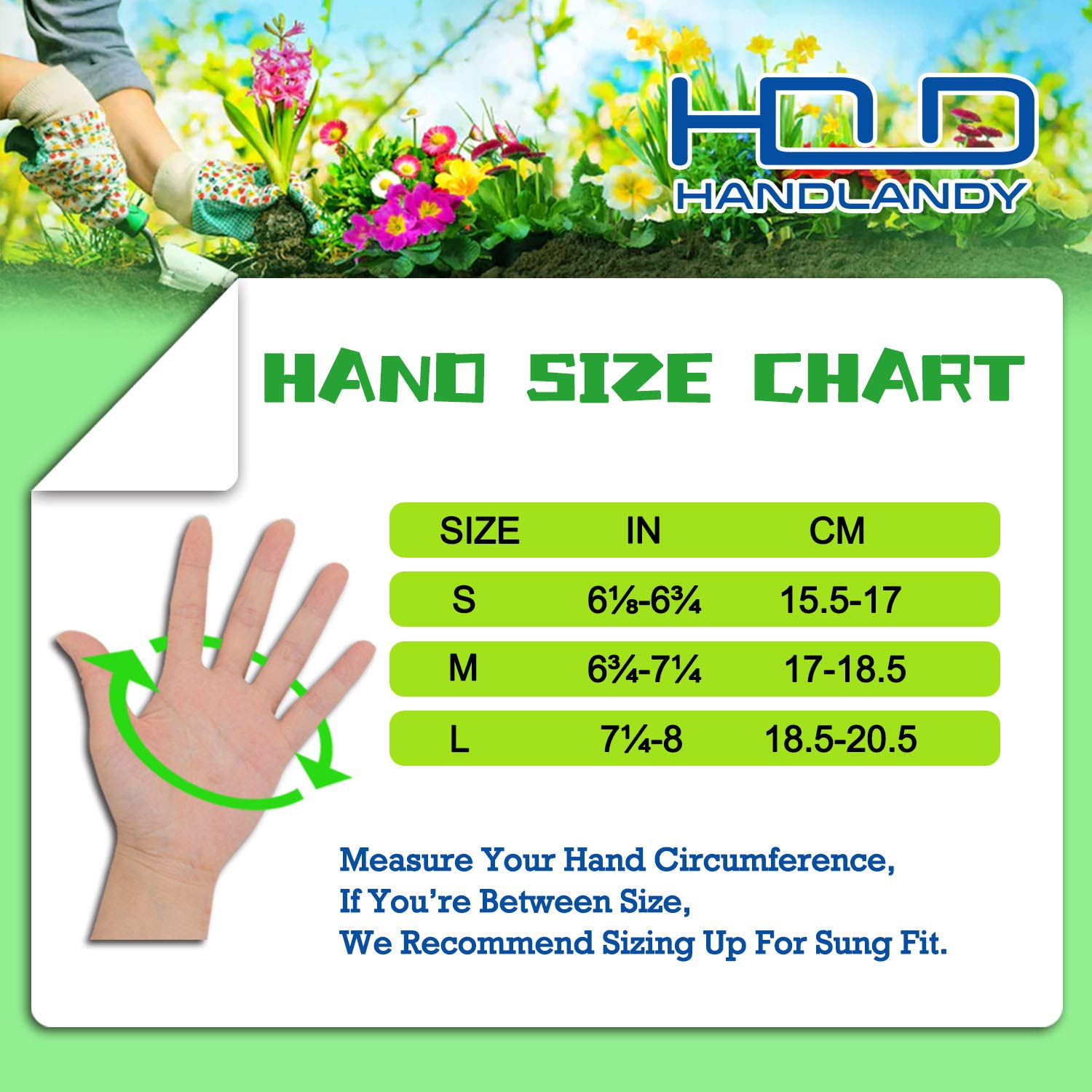 HANDLANDY Gardening Gloves for Women Flexible & Durable, Breathable Utility Work Gloves Heavy Duty Leather Garden Yard Glove (Medium, khaki)