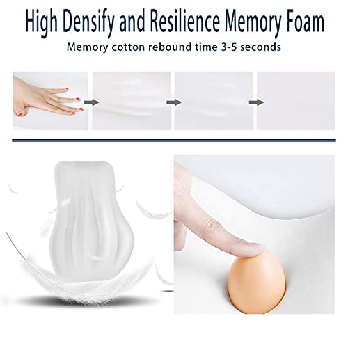 Lumbar Support Pillow,100% Memory Foam ,Breathable 3D Mesh Cover and Adjustable Strap,Orthopedic Backrest and Ergonomic Design for Back Pain Relief,Back Support for Office Chair and Car Seat